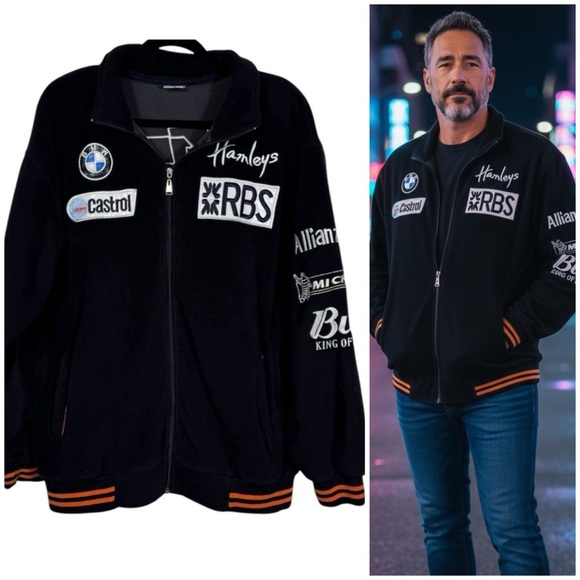 BMW | Jackets & Coats | Rare Bmw Hamleys Vintage Racing Patchwork ...